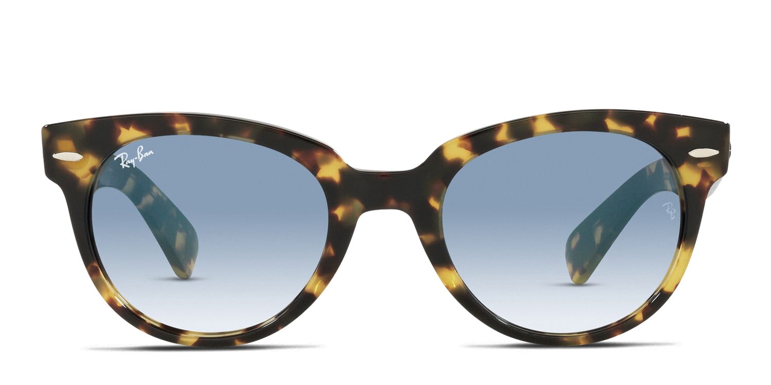 Ray-Ban RB2199 Orion yellow, tortoise frame with clear gradient blue ...