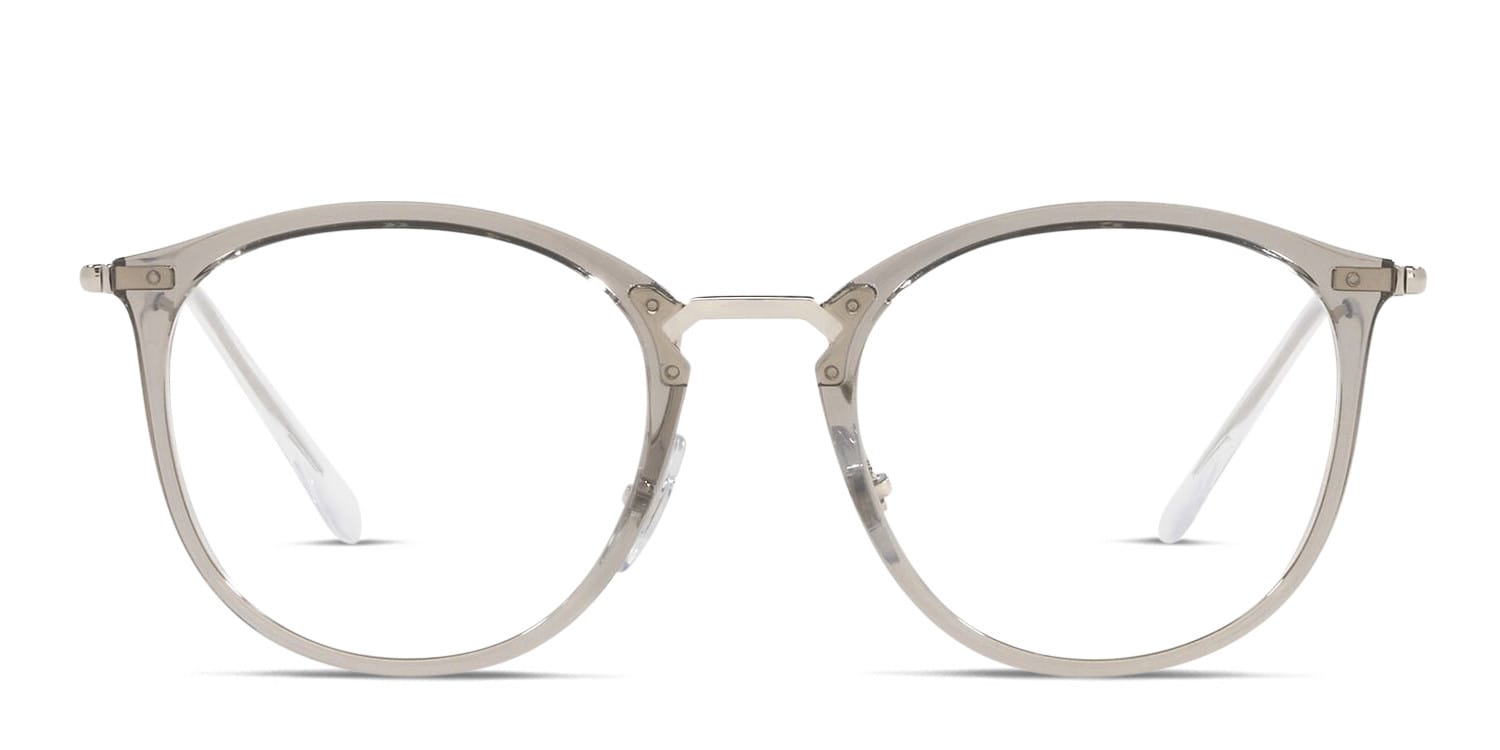 Ray-Ban RX7140 Gray/Silver Eyeglasses | Includes Free Rx Lenses ...