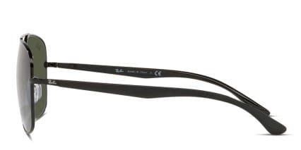 Ray-Ban RB3683 black frame with green lenses. Lenses provide 100% UV ...