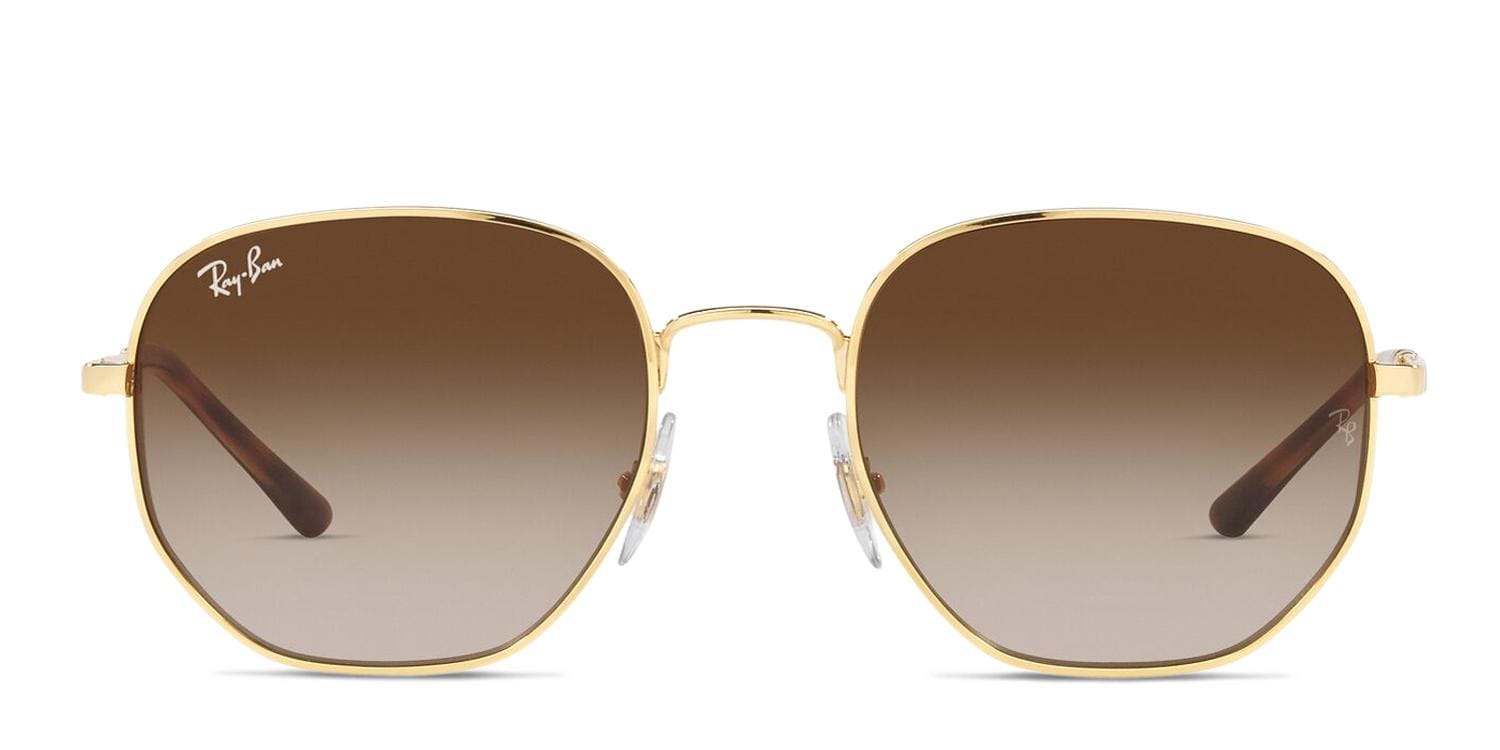 Ray-Ban RB3682 Gold Prescription Sunglasses - 50% Off Lenses