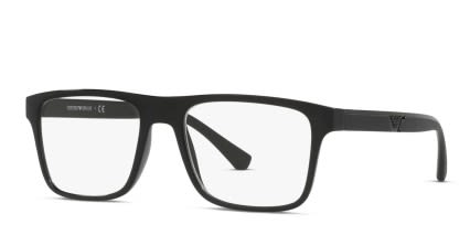 Emporio Armani EA4115 w/Clip-On Shiny Black Prescription Eyeglasses
