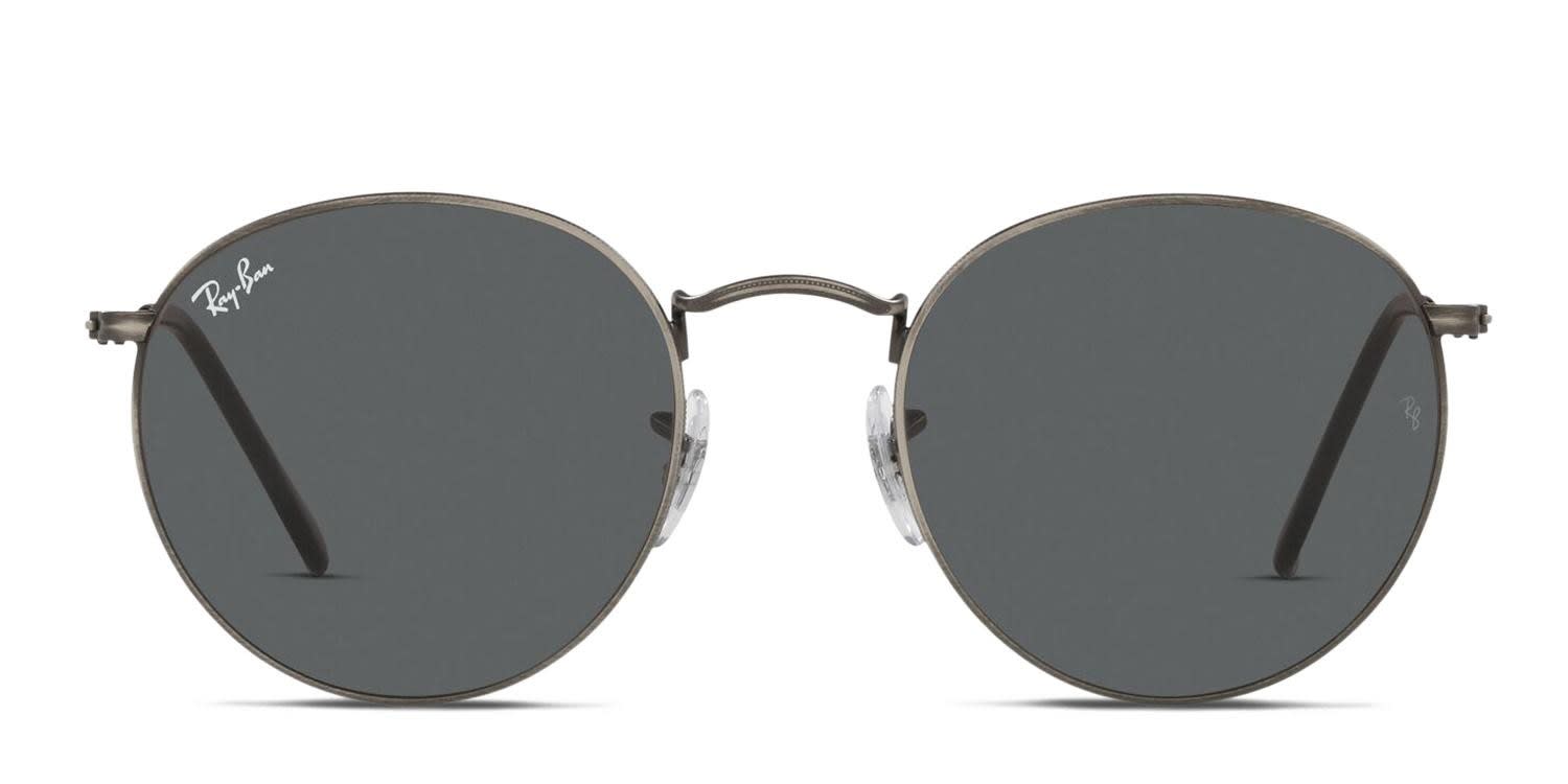 Ray-Ban RB3447 Round Metal Gunmetal, Gray Sunglasses Online