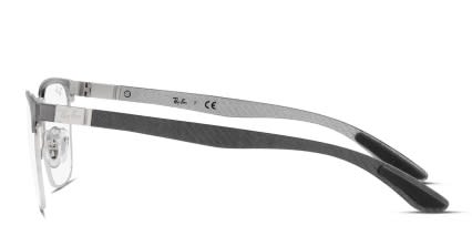 Ray-Ban RX8421 Gray/Silver Eyeglasses | Includes Free Rx Lenses ...