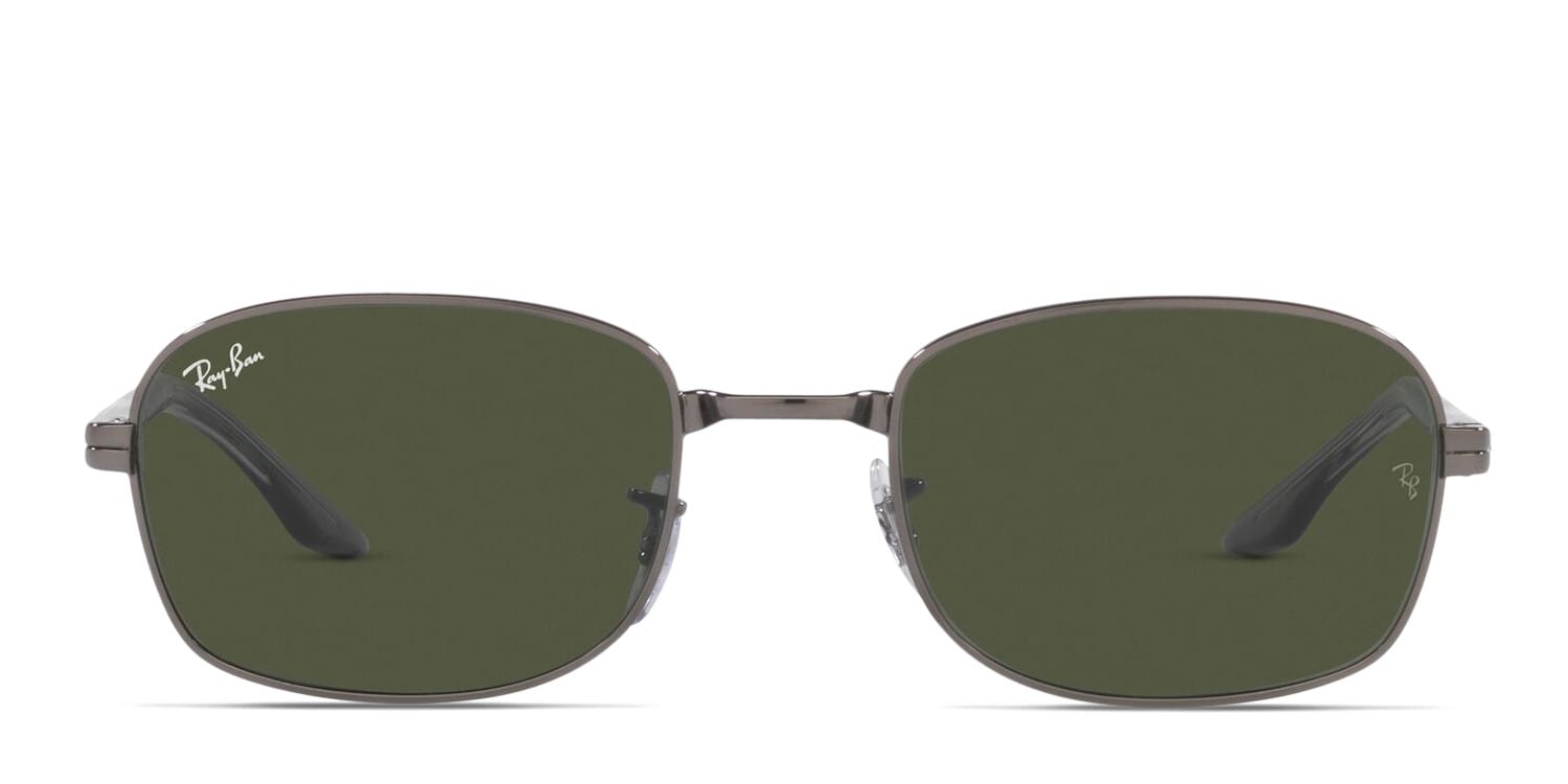 Ray-Ban RB3690 gunmetal frame with green lenses. Lenses provide 100% UV ...