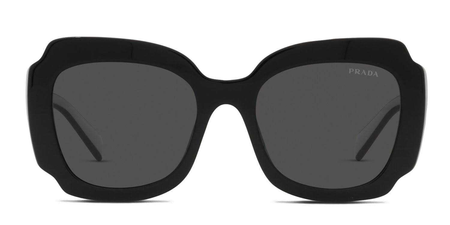 Prada PR 16YS Black Prescription Sunglasses - 50% Off Lenses