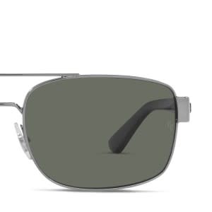 Ray-Ban RB3687 gunmetal frame with green polarized lenses. Lenses ...