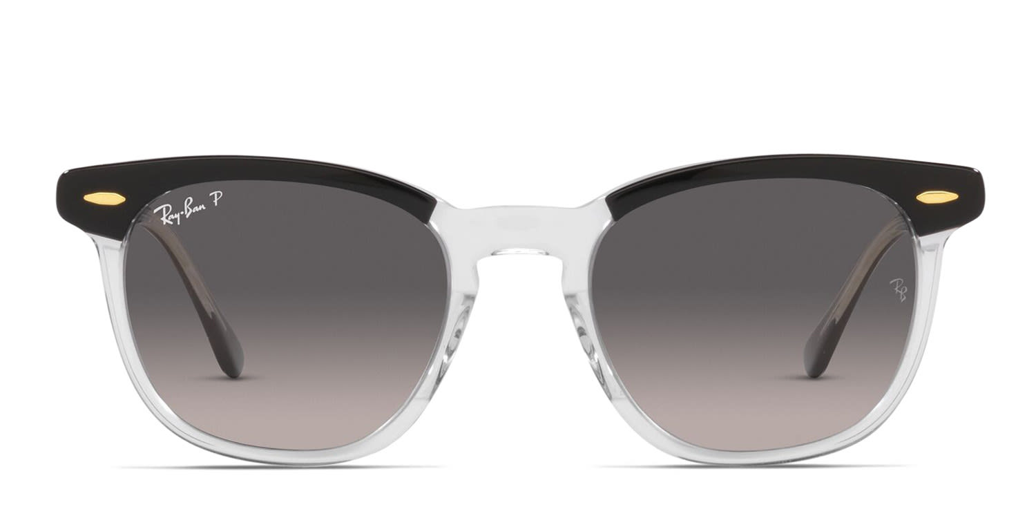 Ray-Ban RB2298 Hawkeye black, clear frame with grey gradient polarized ...