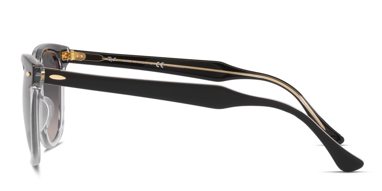 Ray-Ban RB2298 Hawkeye black, clear frame with grey gradient polarized ...