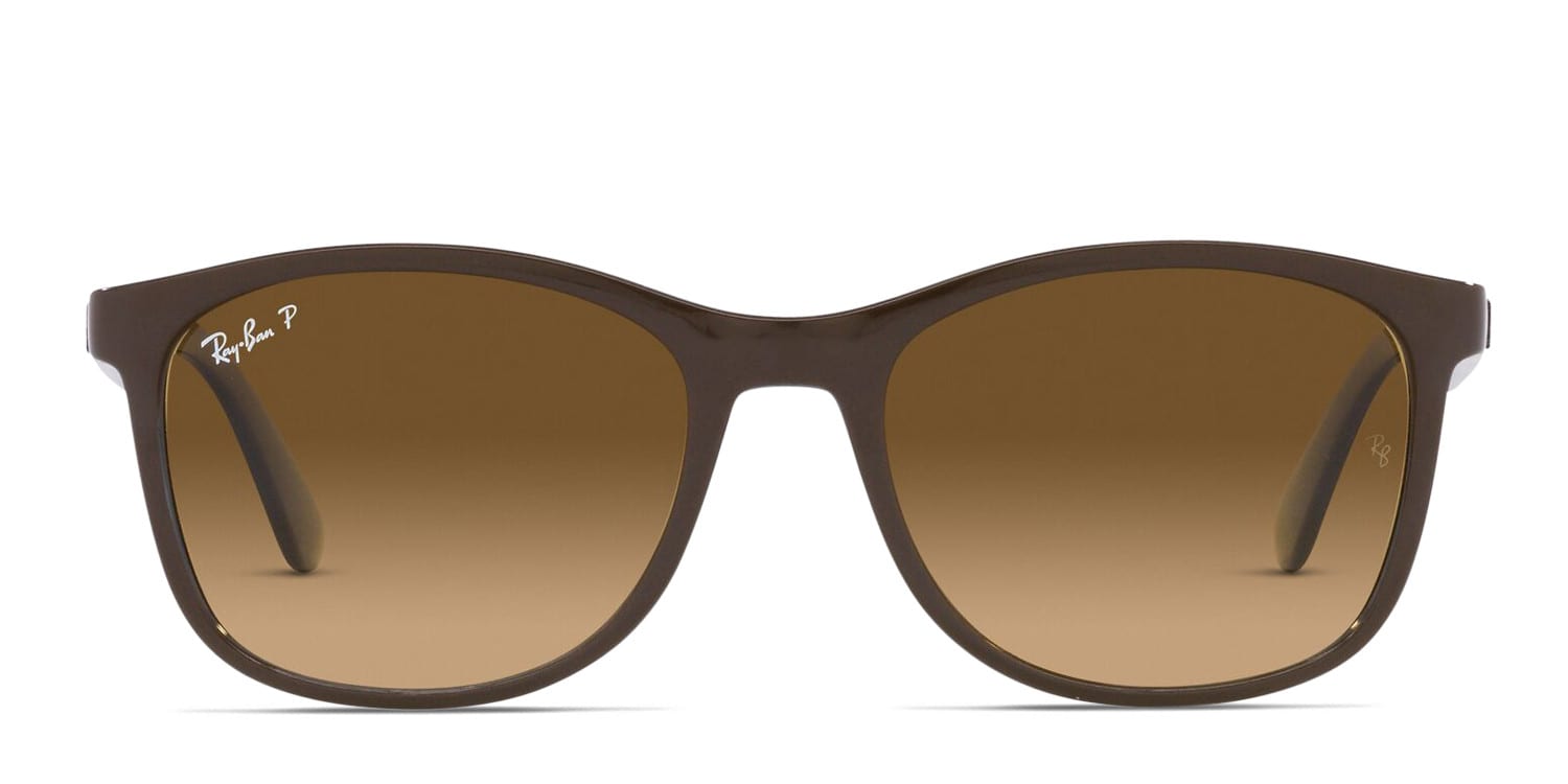 Ray-Ban RB4374 brown, gray frame with brown gradient polarized lenses ...