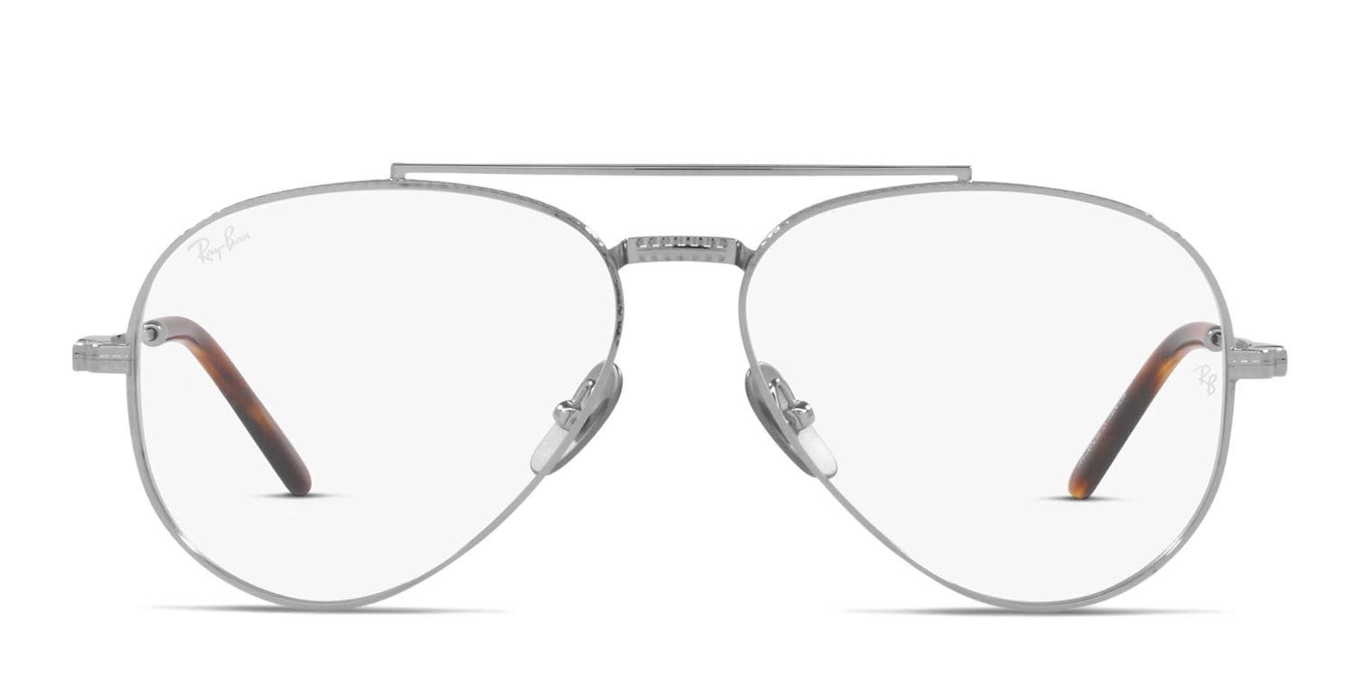Ray-Ban RX8225V Aviator Titanium Silver Prescription Glasses