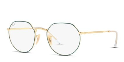 Ray-Ban RX6465 Jack Green/Gold Eyeglasses | Includes Free Rx Lenses ...