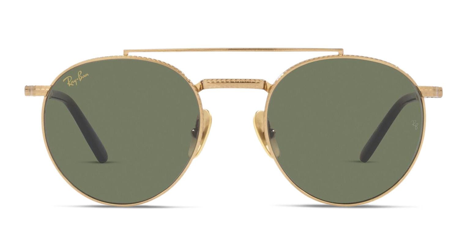 Ray-Ban RB8237 Round II Titanium Gold Prescription Sunglasses - 50% Off ...