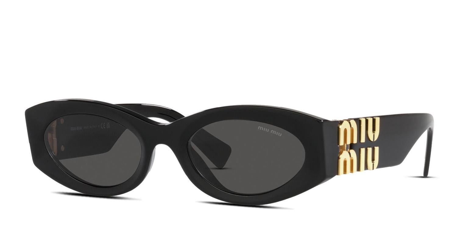 Miu Miu MU 11WS Shiny Black Prescription Sunglasses