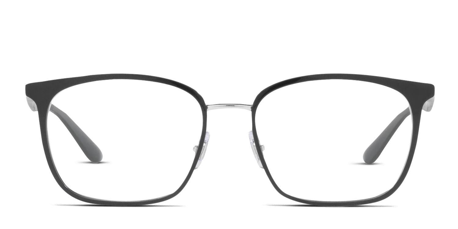 Ray-Ban RX6486 Black/Silver Eyeglasses | Includes Free Rx Lenses ...