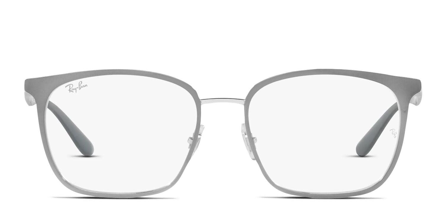 Ray-Ban RX6486 Gray/Silver Eyeglasses | Includes Free Rx Lenses ...