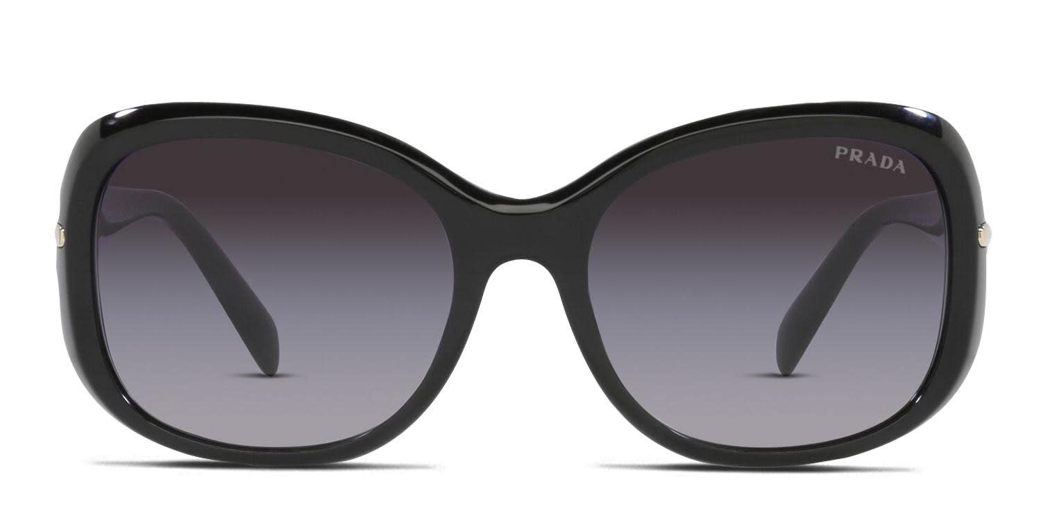 Prada PR 04ZS Shiny Black Prescription Sunglasses - 50% Off Lenses