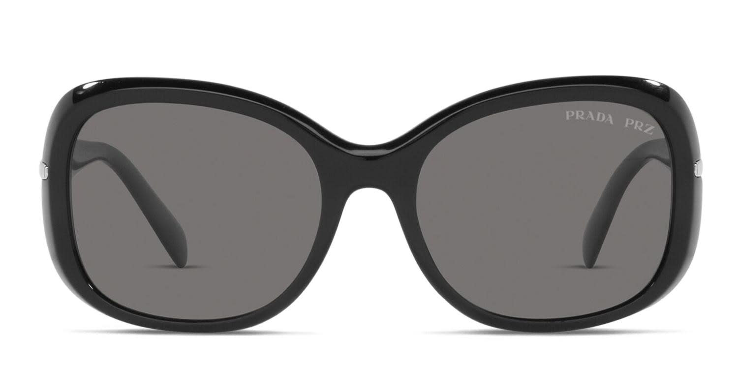Prada PR 04ZS Black Prescription Sunglasses - 50% Off Lenses