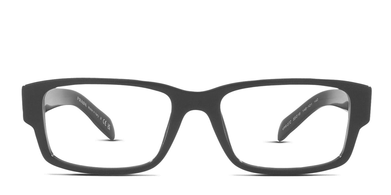 Prada PR 07ZV Shiny Black Eyeglasses | Includes Free Rx Lenses ...