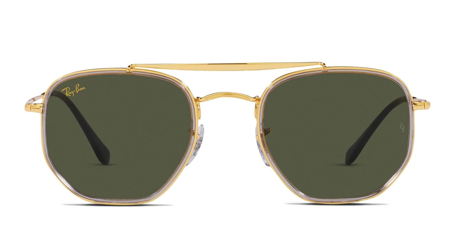 Ray-Ban RB3648M The Marshal II Gold, Green Prescription Sunglasses - 50 ...