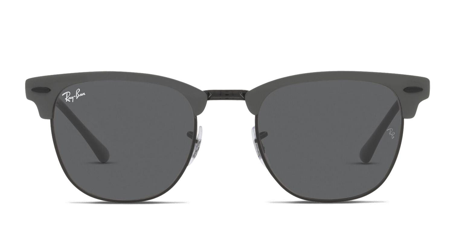 Ray-Ban RB3716 Clubmaster Metal Gray, Black Prescription Sunglasses ...