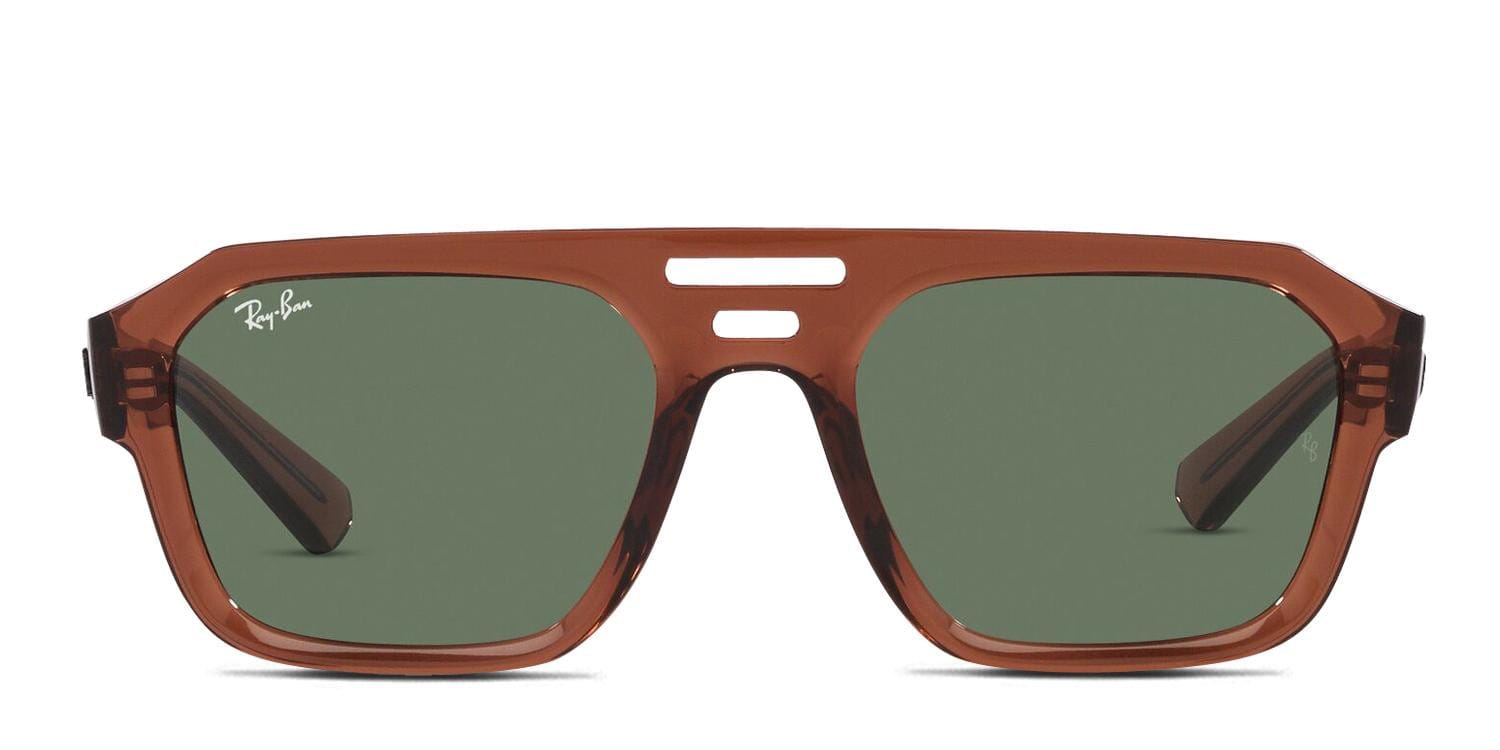 Ray-Ban RB4397 Corrigan Brown, Clear Prescription Sunglasses - 50% Off ...