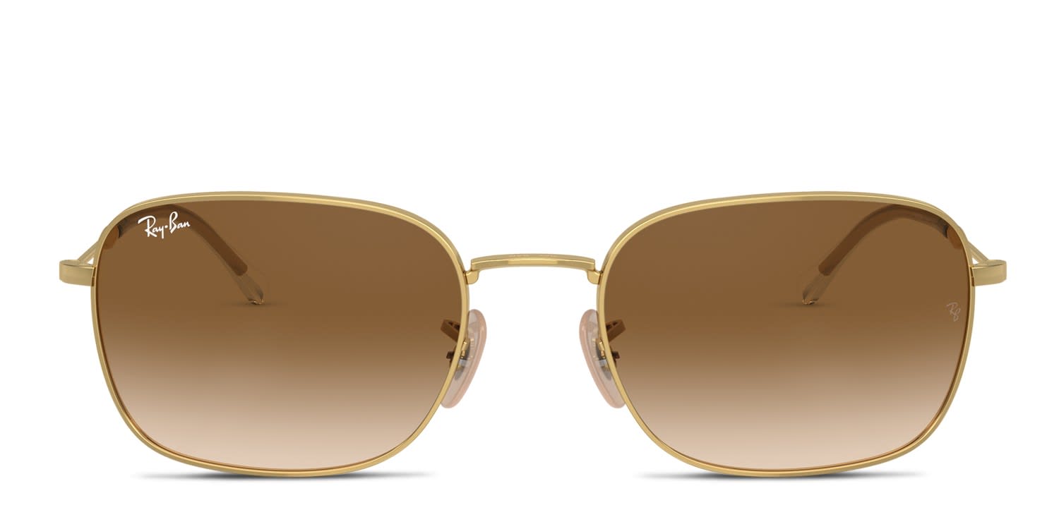 Ray-Ban RB3706 gold frame with brown lenses. Lenses provide 100% UV ...