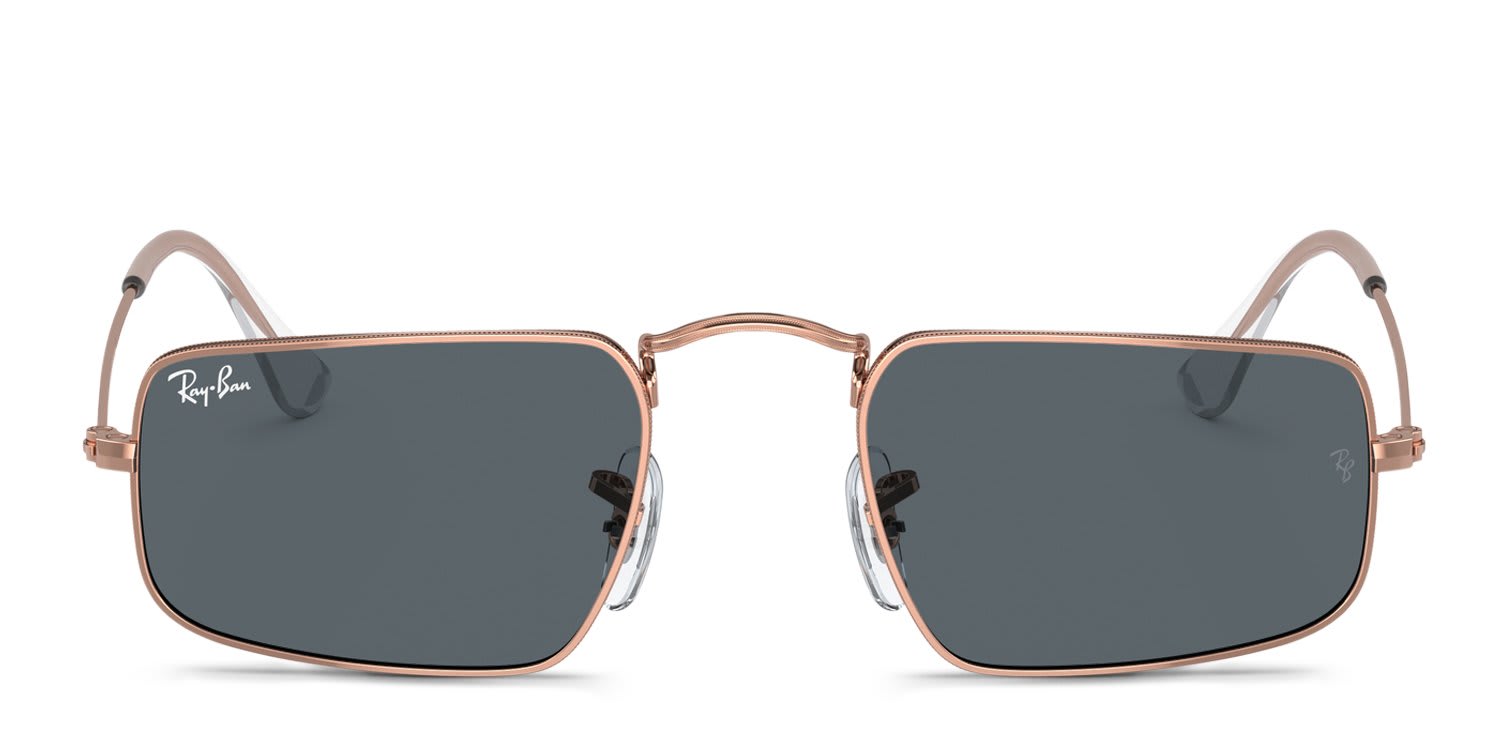 Ray-Ban RB3957 Julie pink , gold frame with blue lenses. Lenses provide ...