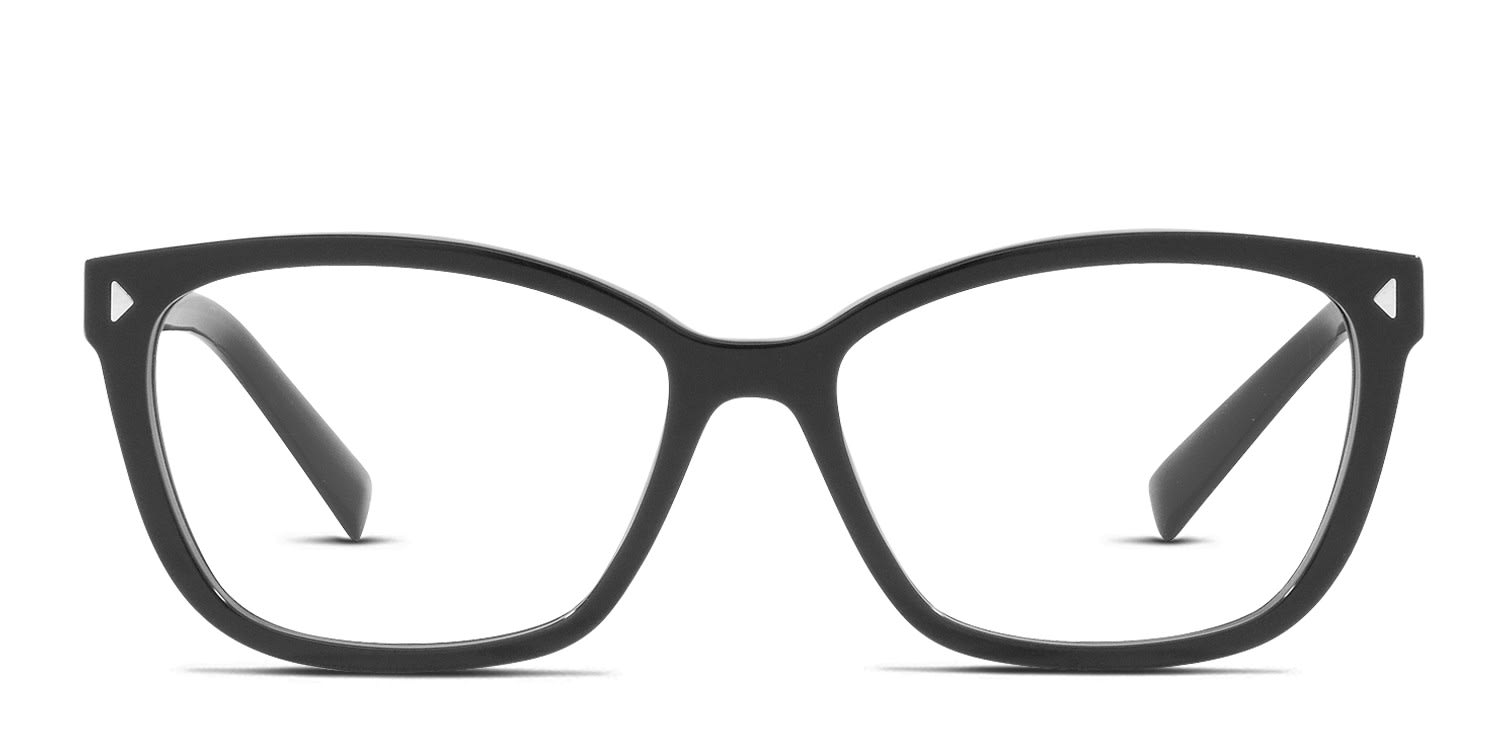 Prada PR 15ZV Shiny Black Eyeglasses | Includes Free Rx Lenses ...