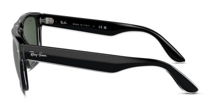 Ray-Ban RB4407 black , clear frame with dark green lenses. Lenses ...