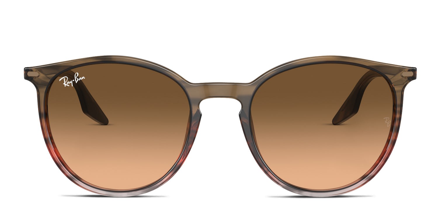 Ray-Ban RB2204 multicolor , brown , red frame with dark brown lenses ...