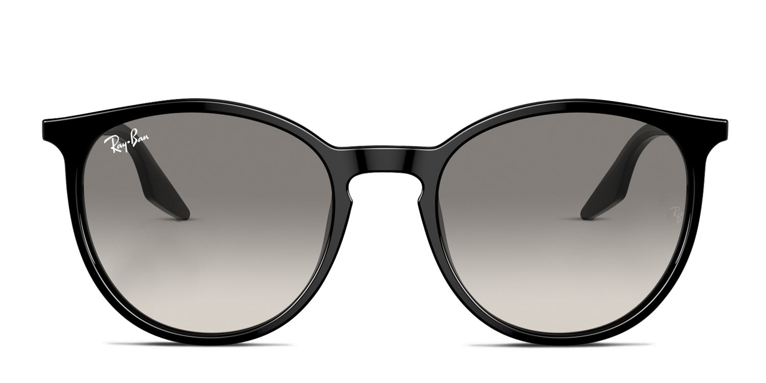 Ray-Ban RB2204 black frame with clear gradient grey lenses. Lenses ...