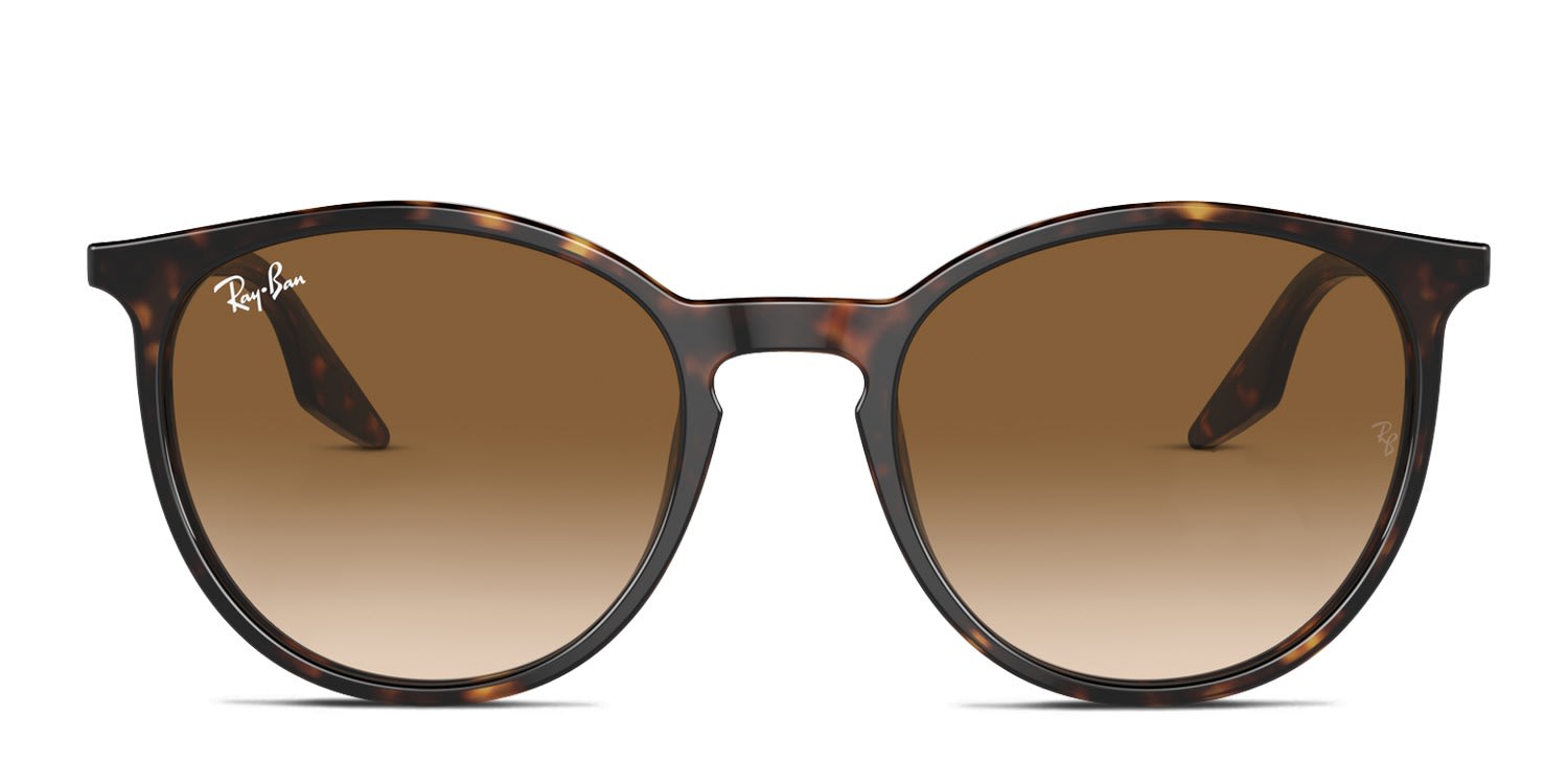 Ray-Ban RB2204 tortoise frame with clear gradient brown lenses. Lenses ...