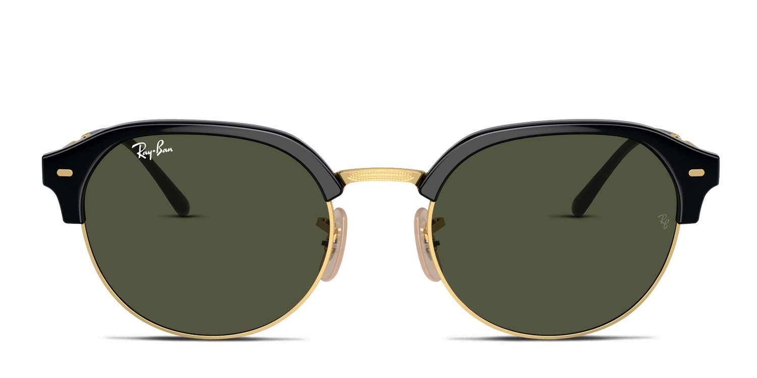 Ray-Ban RB4429 black , gold frame with green lenses. Lenses provide 100 ...