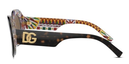 Dolce & Gabbana DG4448 Brown, Tortoise Prescription Sunglasses