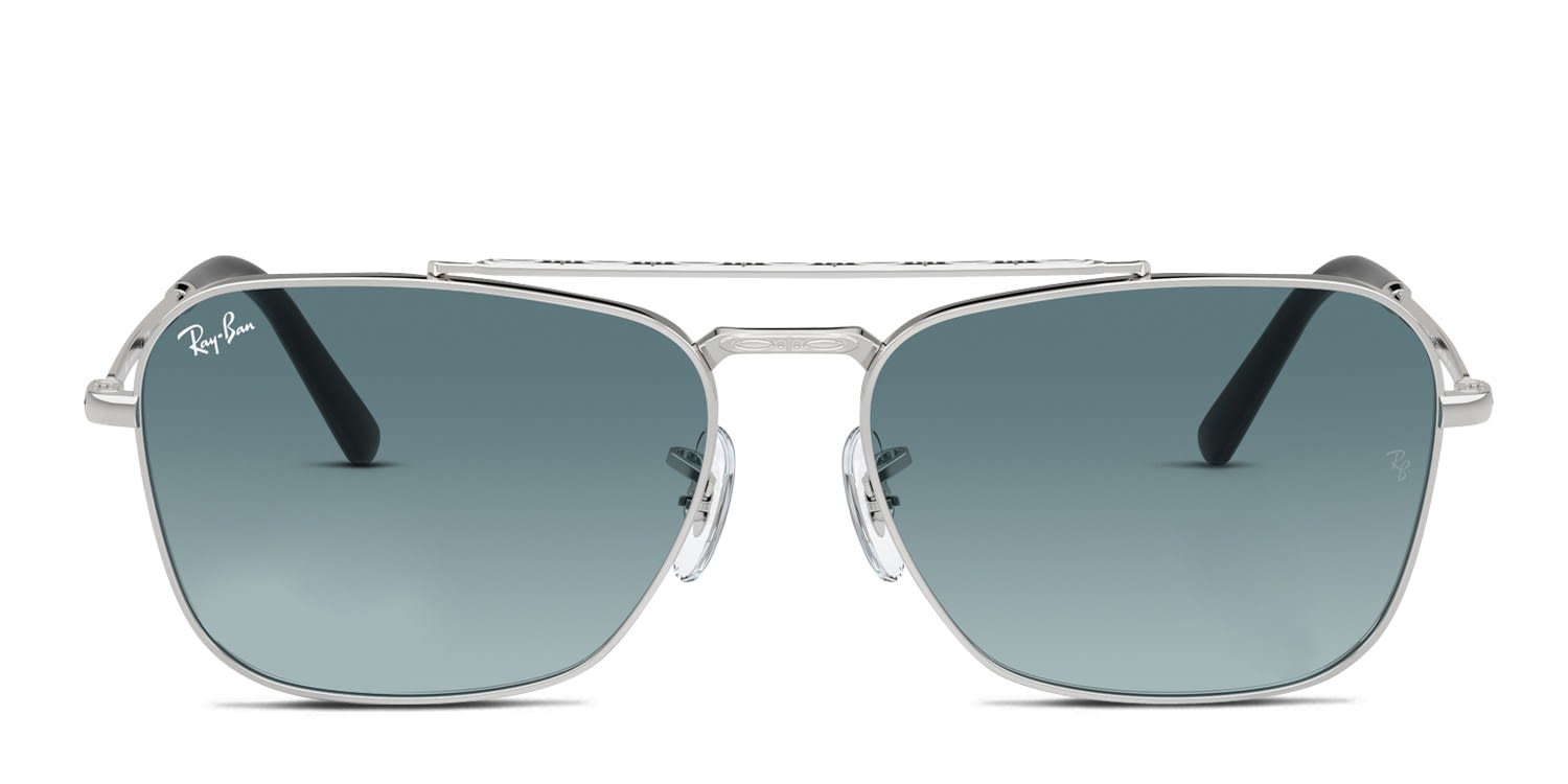 Ray-Ban RB3636 New Caravan silver frame with blue gradient grey lenses ...