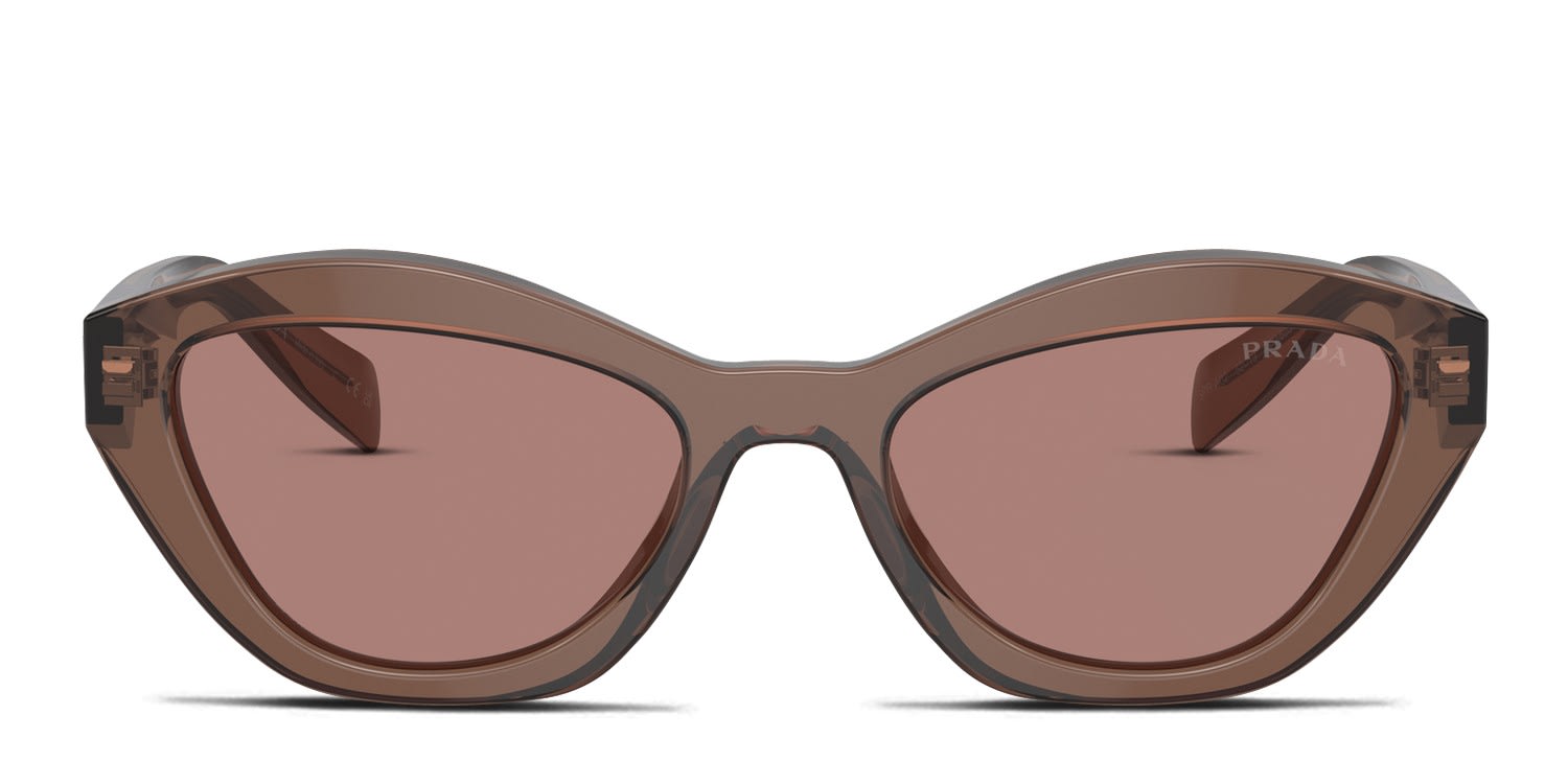 Prada PRA02S brown , clear frame with light brown lenses. Lenses ...
