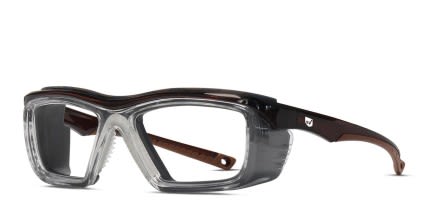 SafeVision SV20 Brown, Clear Prescription Eyeglasses
