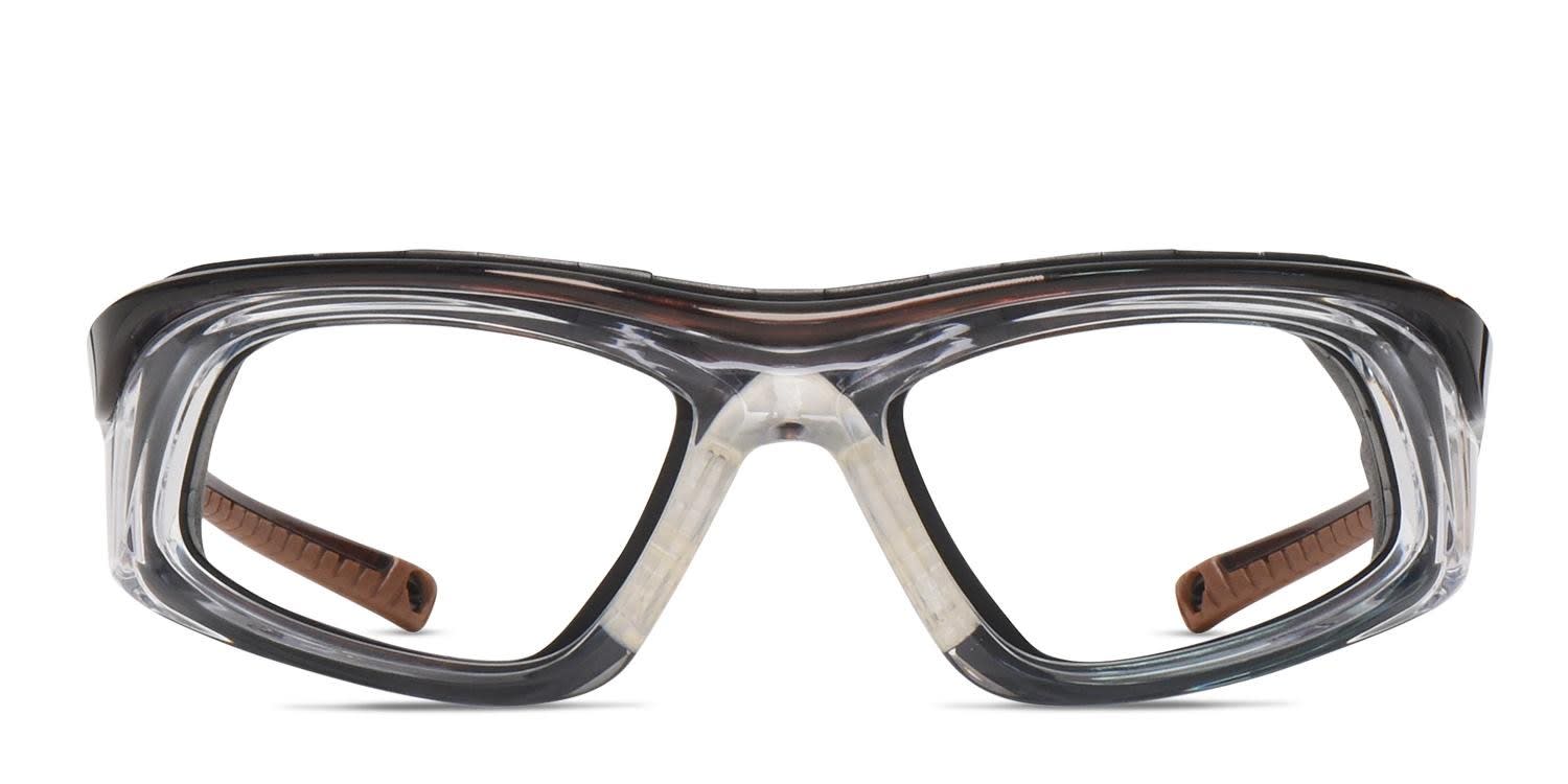 SafeVision SV26 Brown, Clear Prescription Eyeglasses
