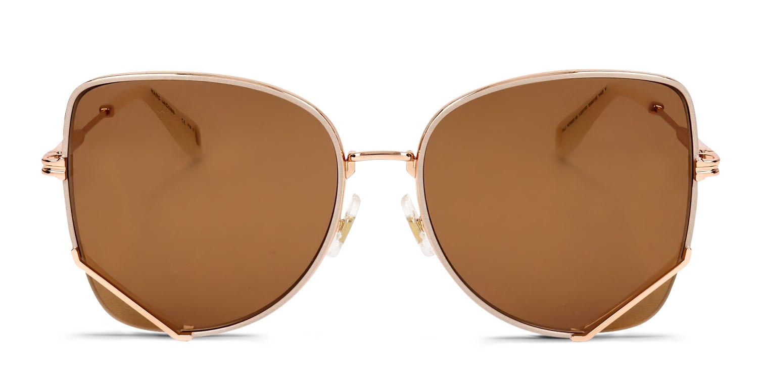 Marc Jacobs MJ1066/S gold , white frame with brown lenses. Lenses ...