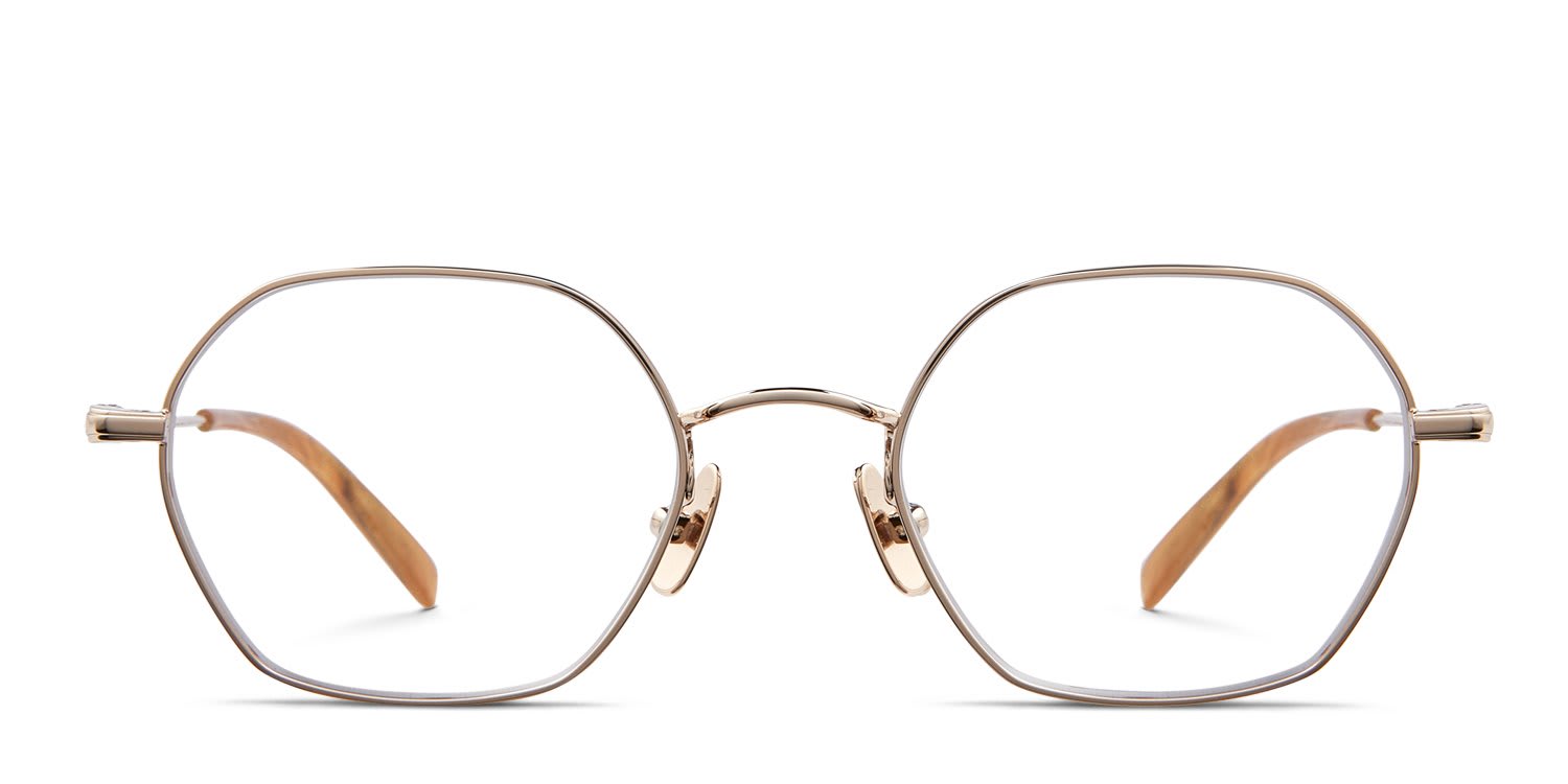 Garrett Leight Kaiser Gold Prescription Eyeglasses