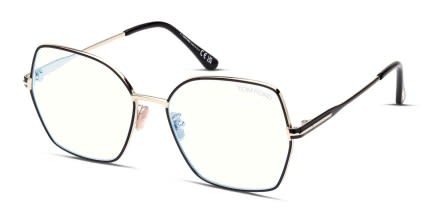 Tom Ford TF5876-B Black, Gold Eyeglasses | Includes Free Rx Lenses ...