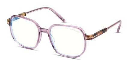 Tom Ford TF5911-B Purple, Clear Prescription Eyeglasses
