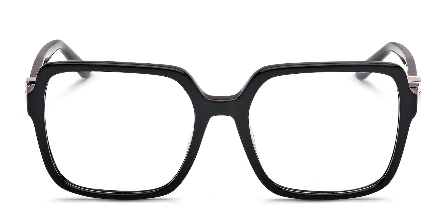 Guess GU50228 Shiny Black Prescription Eyeglasses