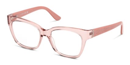 Guess GU50233 Pink, Clear Prescription Eyeglasses