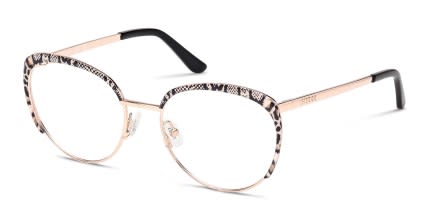 Guess GU50250 Rose Gold, Tortoise Prescription Eyeglasses