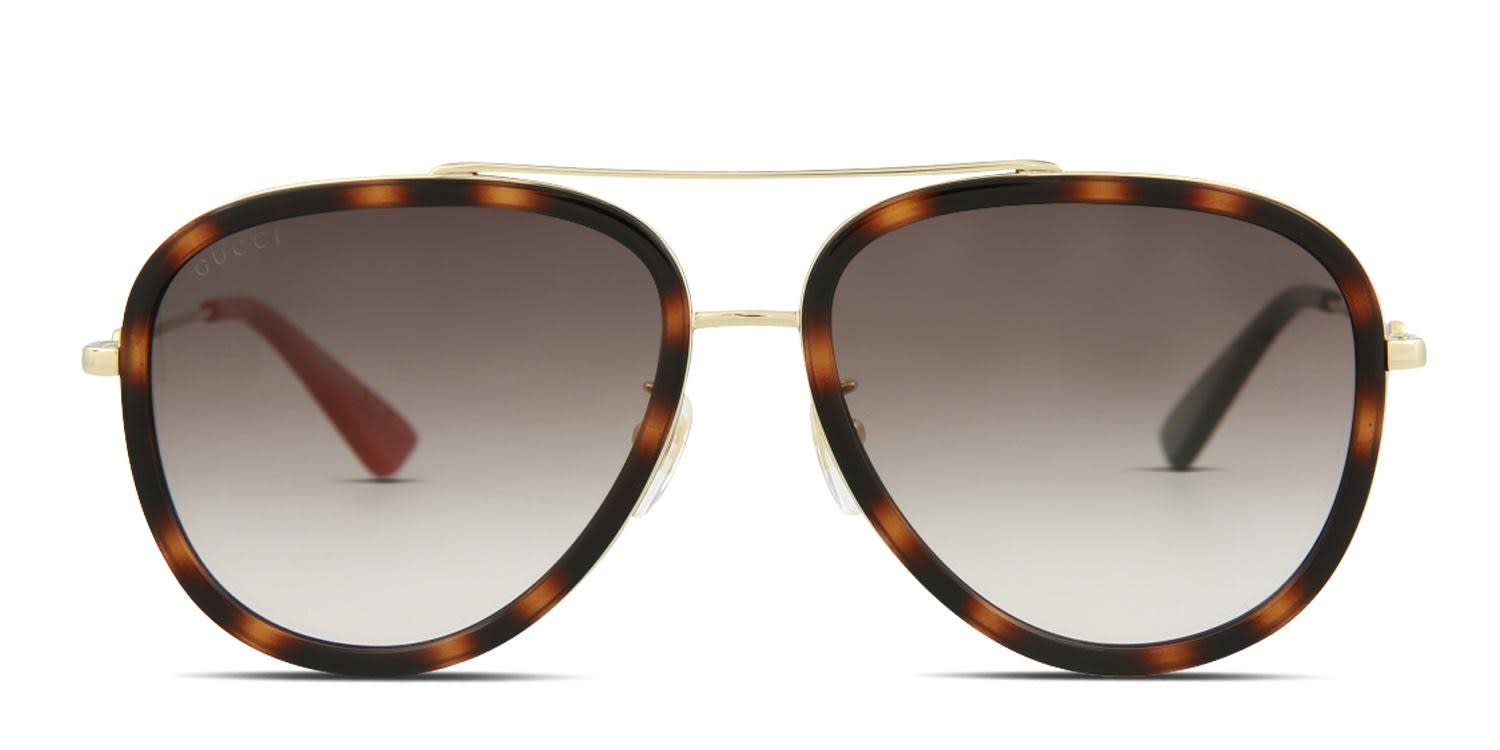 Gucci GG0062S Tortoise, Gold Prescription Sunglasses