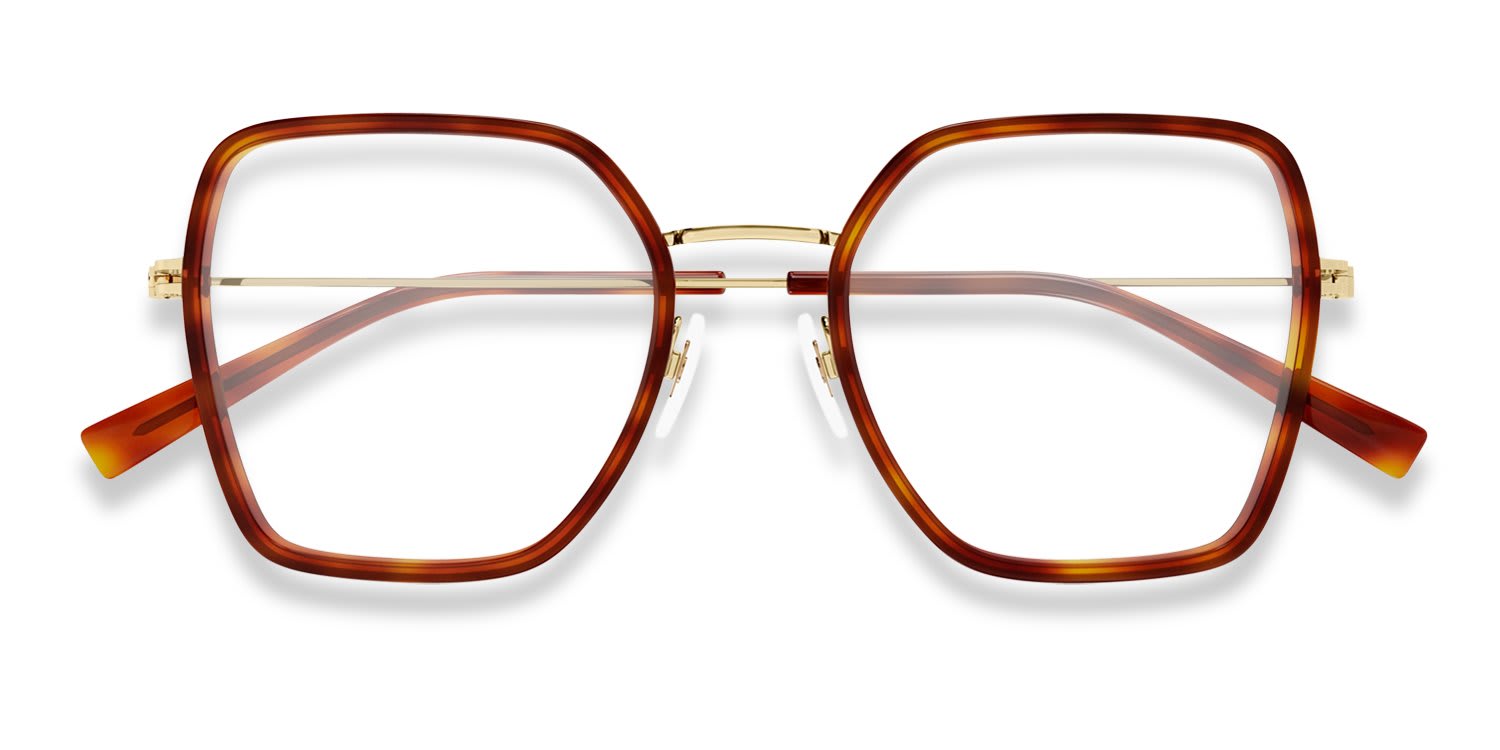 Gucci GG1850O Tortoise, Gold Prescription Eyeglasses