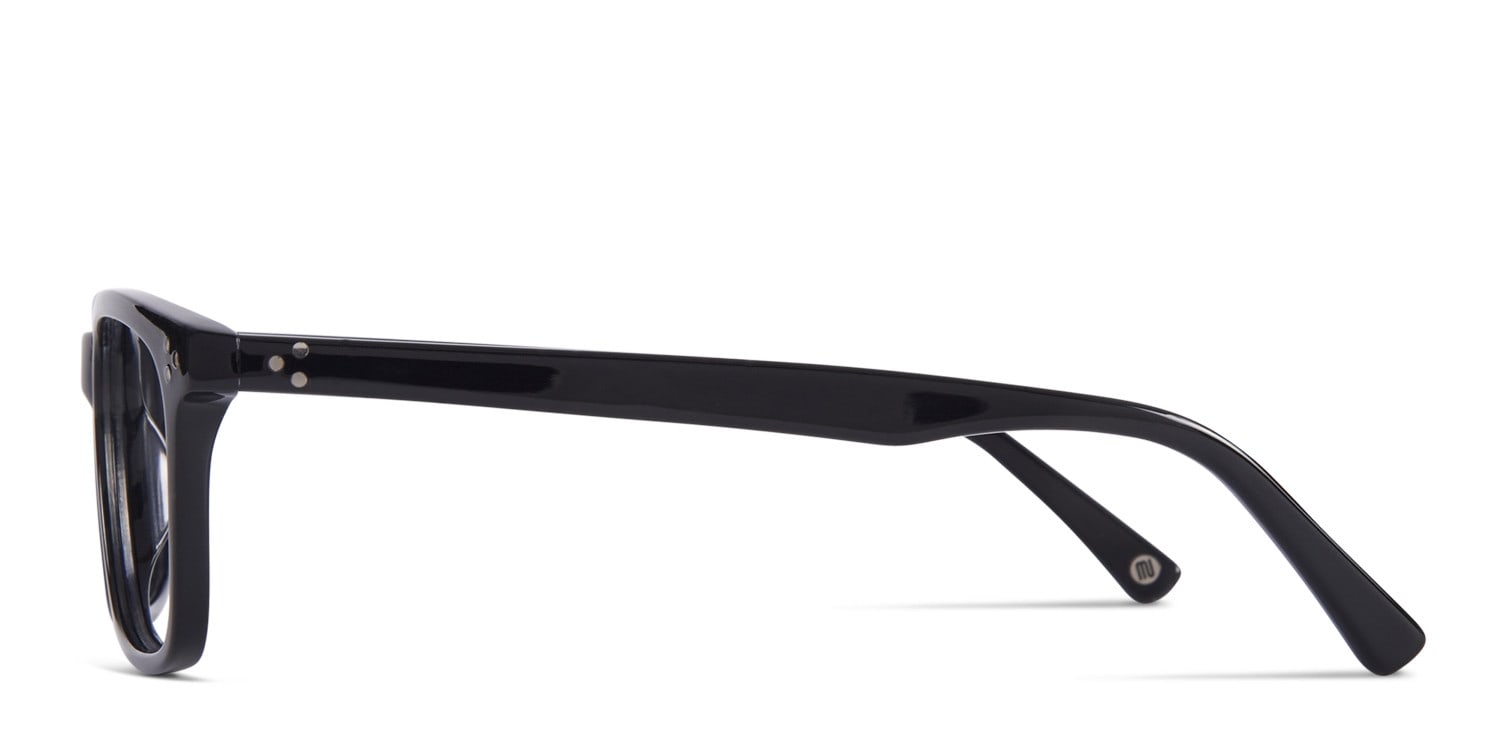 Muse Stanley Shiny Black Prescription Eyeglasses