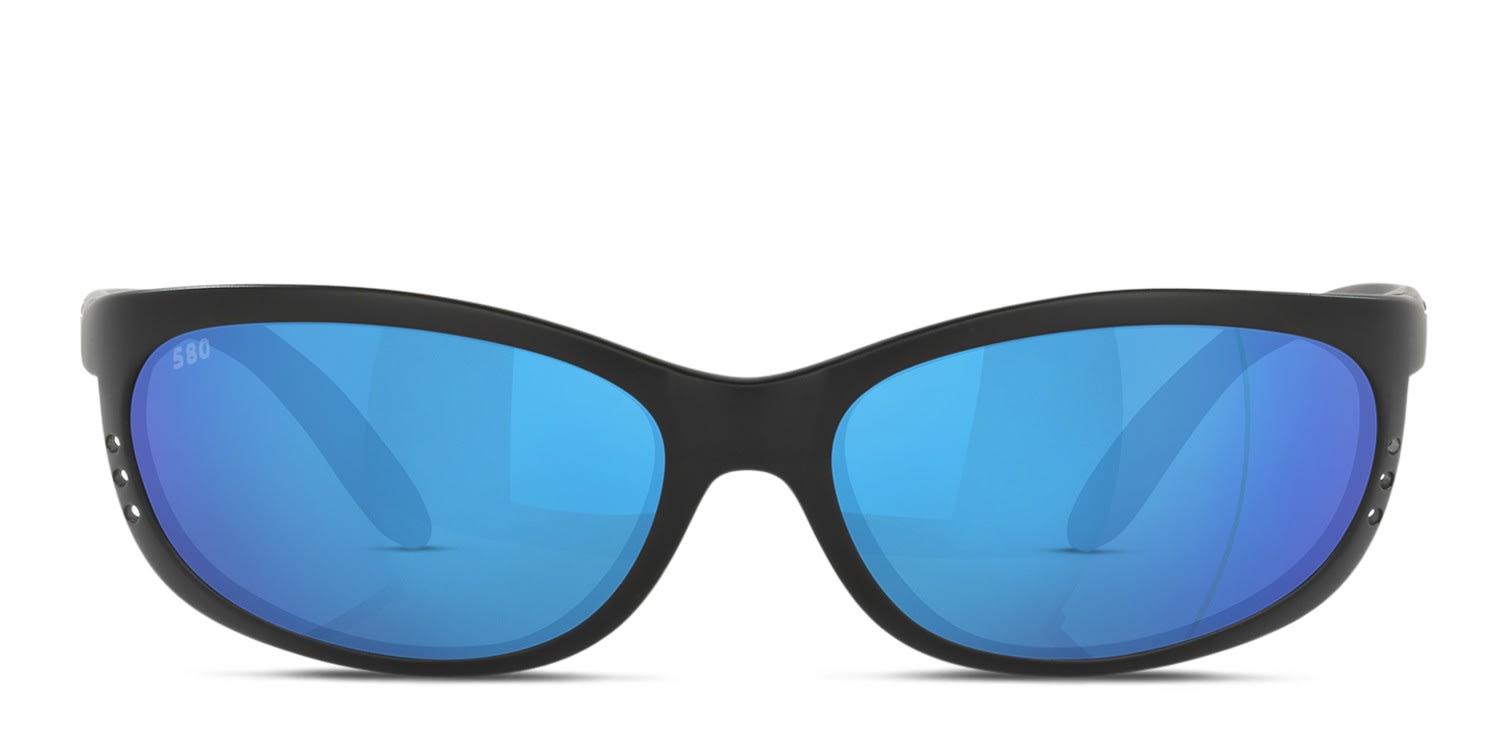 Costa Del Mar 6S9058 Fathom black frame with blue mirror lenses. Lenses ...