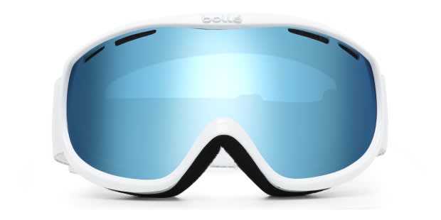 white ski goggles